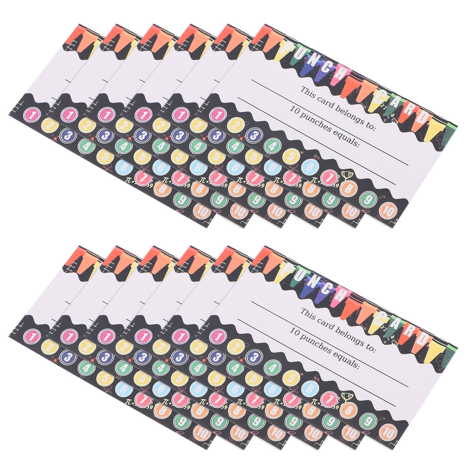 OUNONA 200PCS Punch Cards Incentive Reward Card Student Awards Loyalty ...