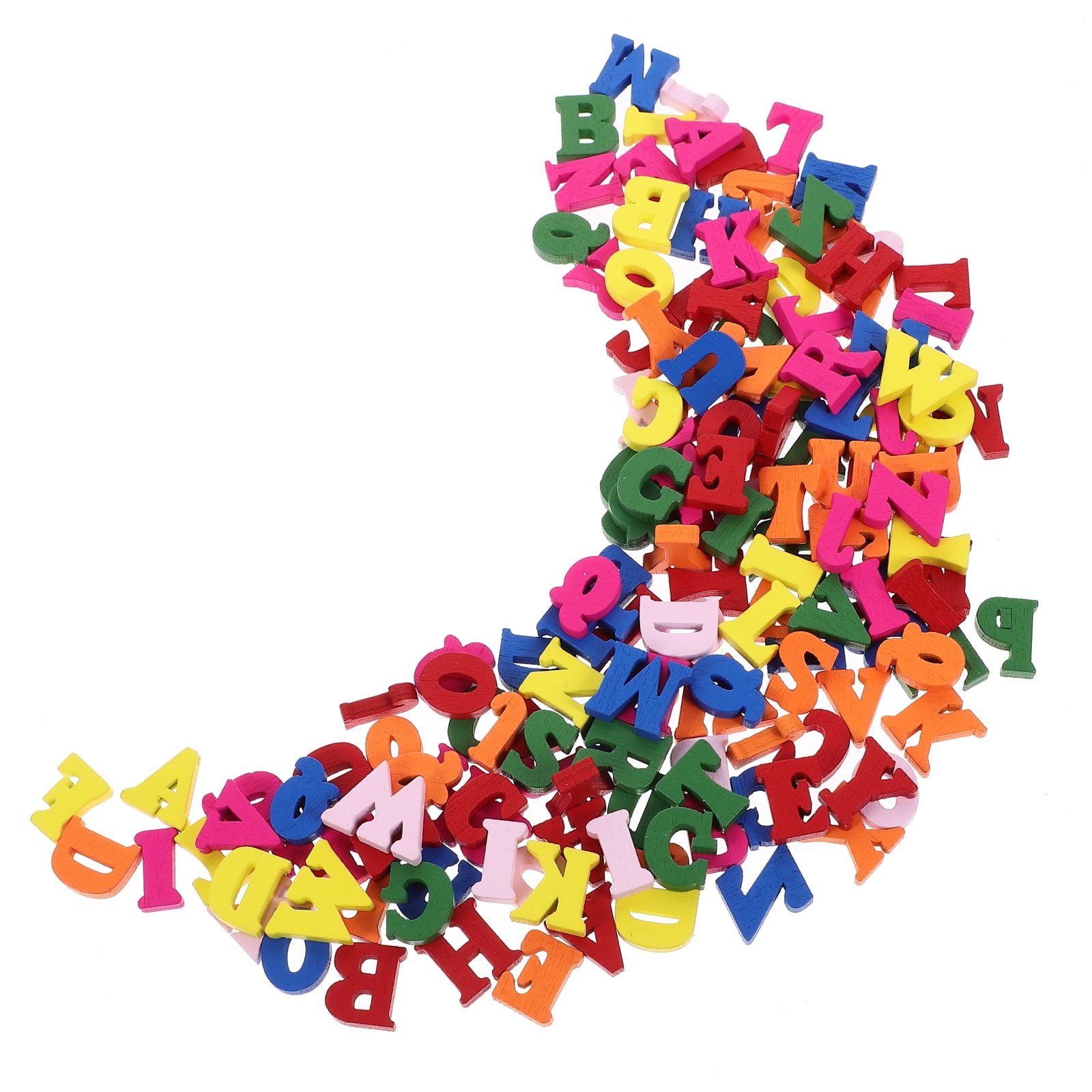 OUNONA 200Pcs Wood Letters Decorations Wooden Alphabet Decor Letters ...