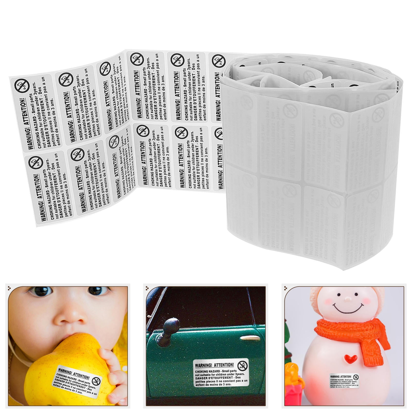OUNONA 200pcs Choking Warning Labels Self Adhesive Choke Hazard ...