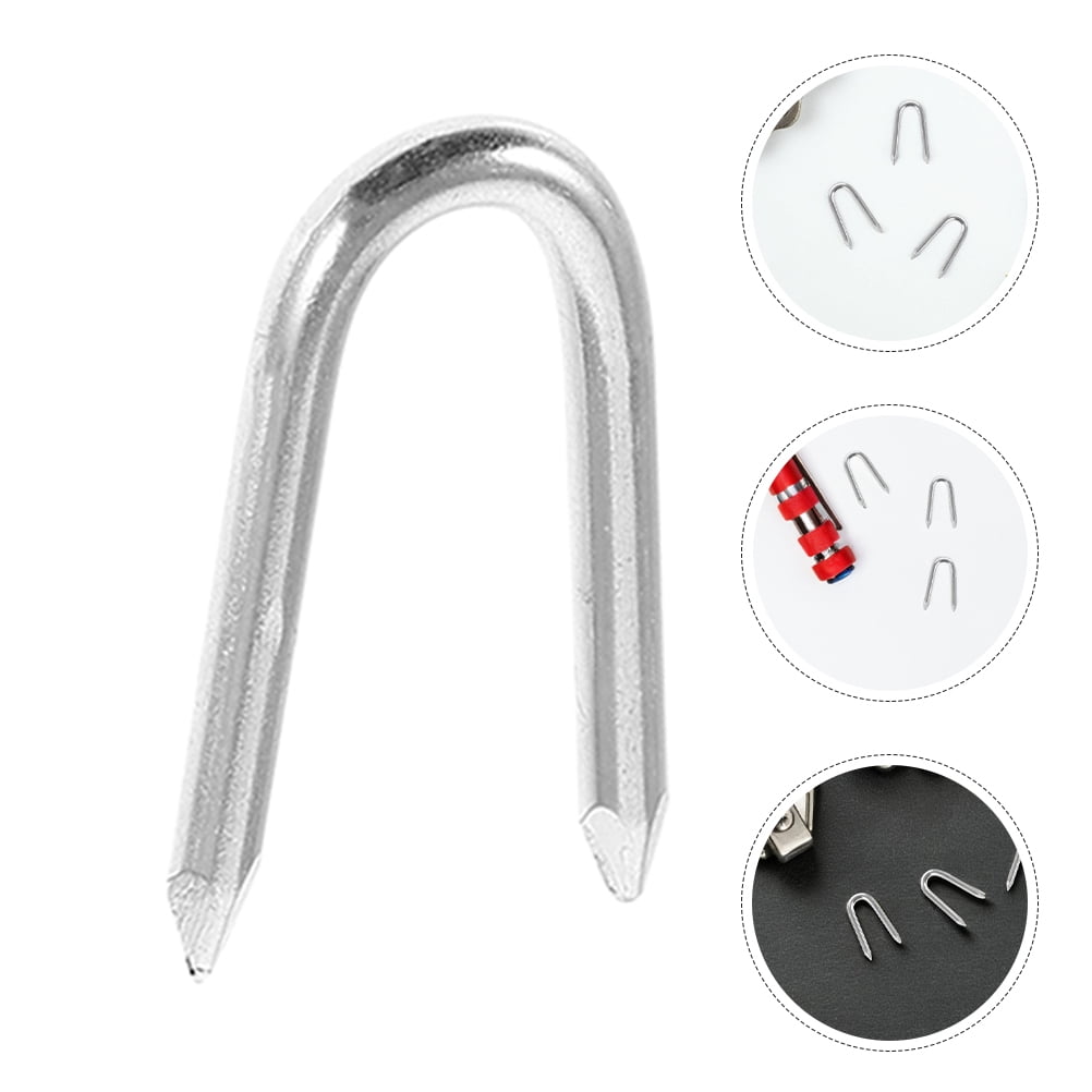 OUNONA 200pcs Fence Staples Heavy Duty U Shaped Iron Fence Clips For ...