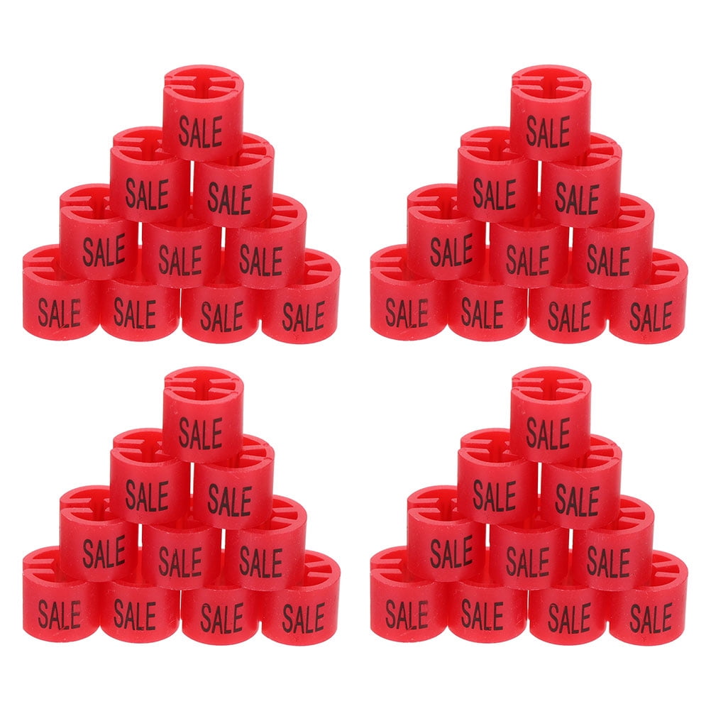 OUNONA 200pcs Sale Rings For Clothing Racks Plastic Sale Tags Multi ...