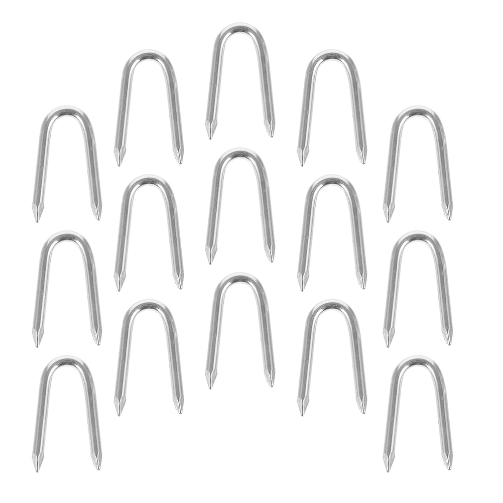 OUNONA 200pcs U Shaped Fence Nails Robust Iron Fencing Staples for ...