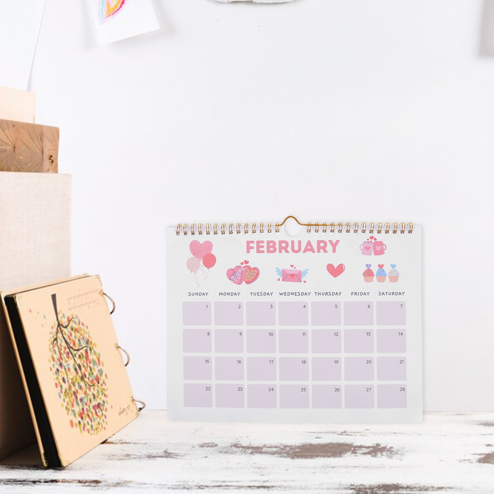 OUNONA 2026 Wall Mounted Calendar Coil Bound Monthly Planner for ...