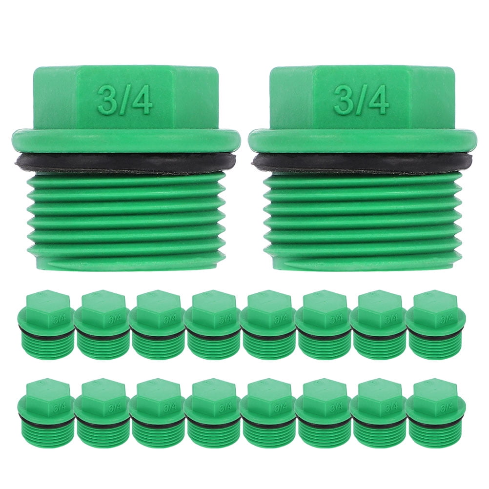 OUNONA 20PCS Garden Hose End Caps Hose Plugs 3/4 Inch Threaded Pipe ...