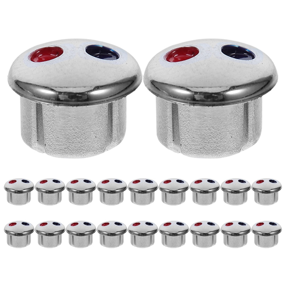 OUNONA 20PCS Hot and Cold Faucet Buttons Faucet Handle Labels Hot Cold ...