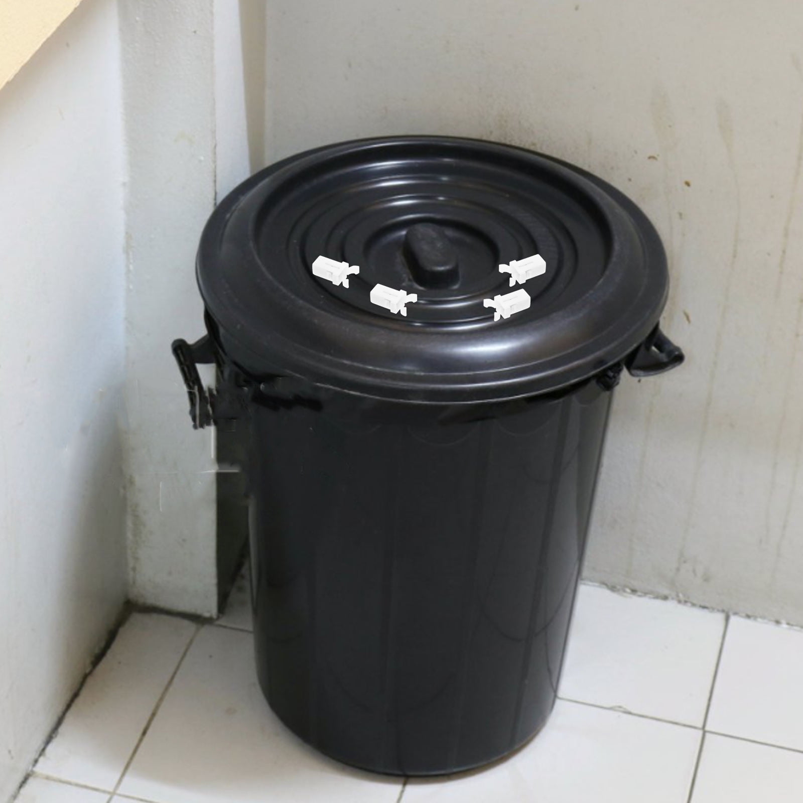 OUNONA 20PCS Trash Can Plastic Lock Self Locking Switch Replacement Catch Lid Bin Repair Clip ...