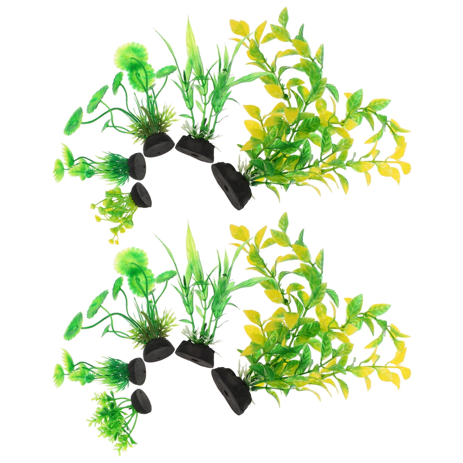 OUNONA 20Pcs Aquarium Faux Seaweed Green Plastic Aquatic Plants for ...