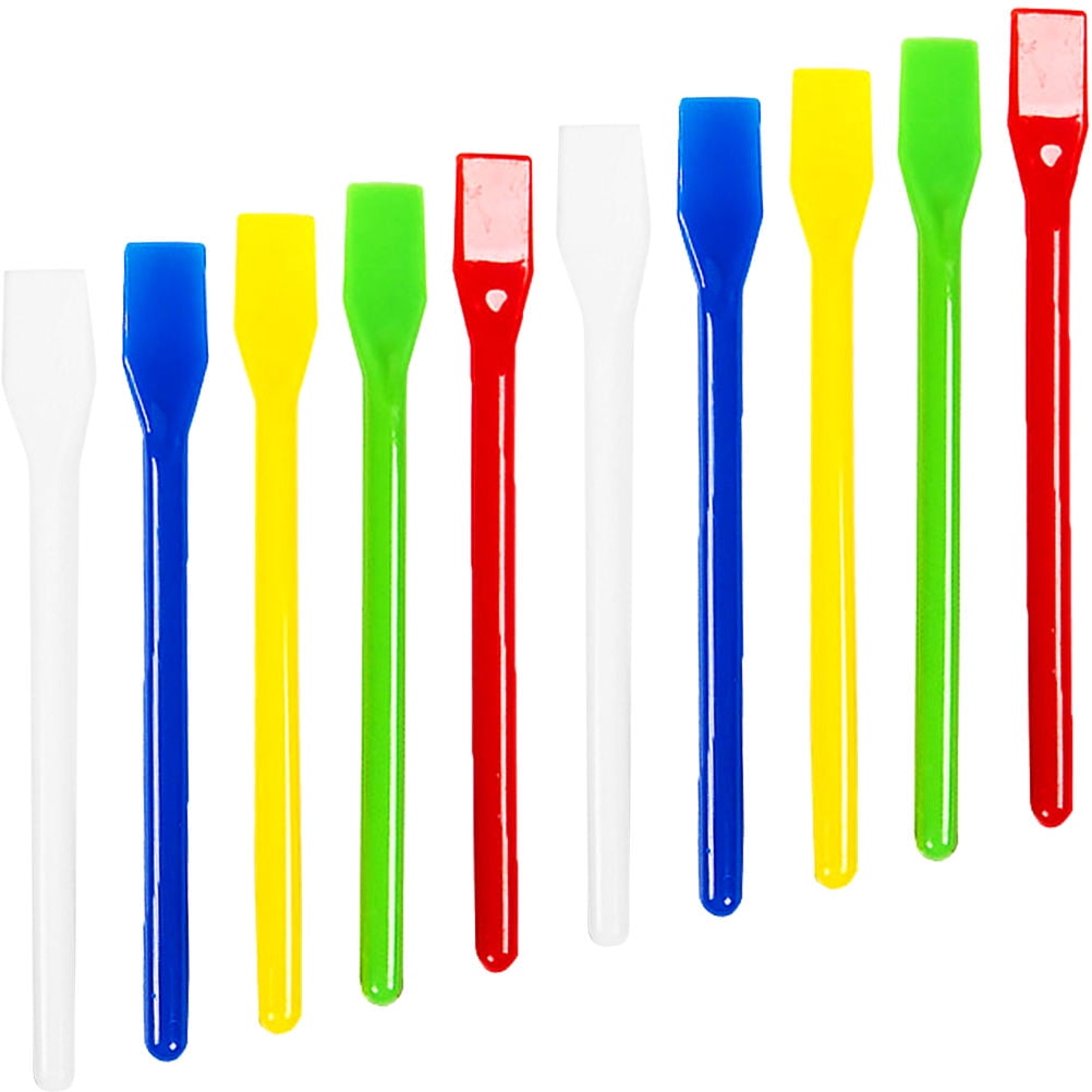 OUNONA 20Pcs Plastic Glue Stick Art Paint Stirring Rod Colorful ...