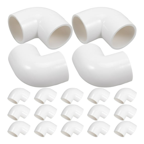 OUNONA 20Pcs White Plastic PVC Elbow Fittings 90 Degree Hose Connector ...