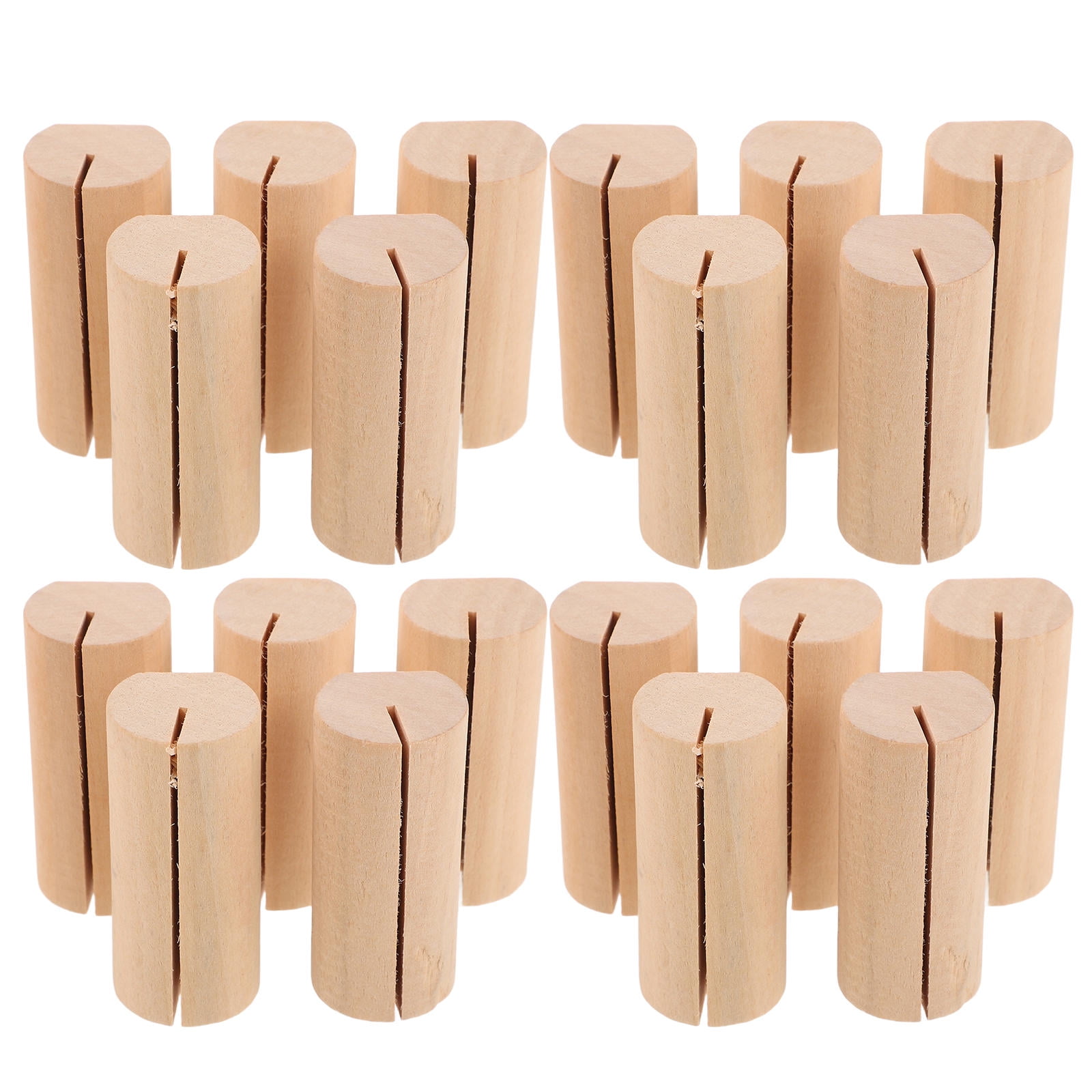 OUNONA 20Pcs Wooden Card Stand with Stable Base for Business Card ...