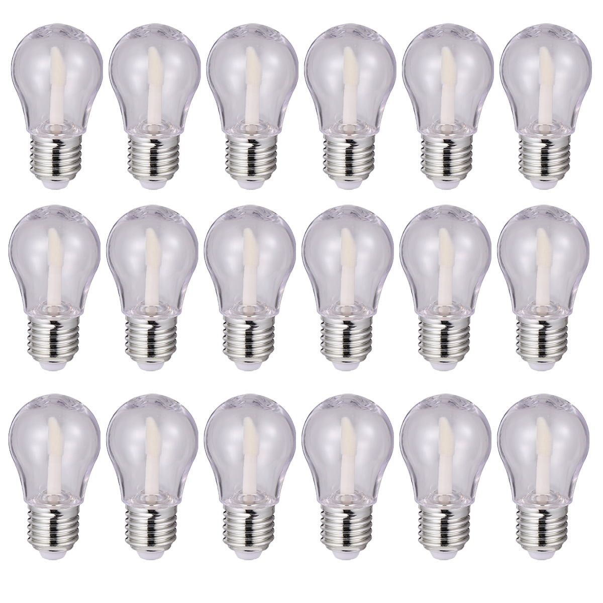 OUNONA 20pcs 6ml Lips Balm Tube Refillable Light Bulb Shaped ...