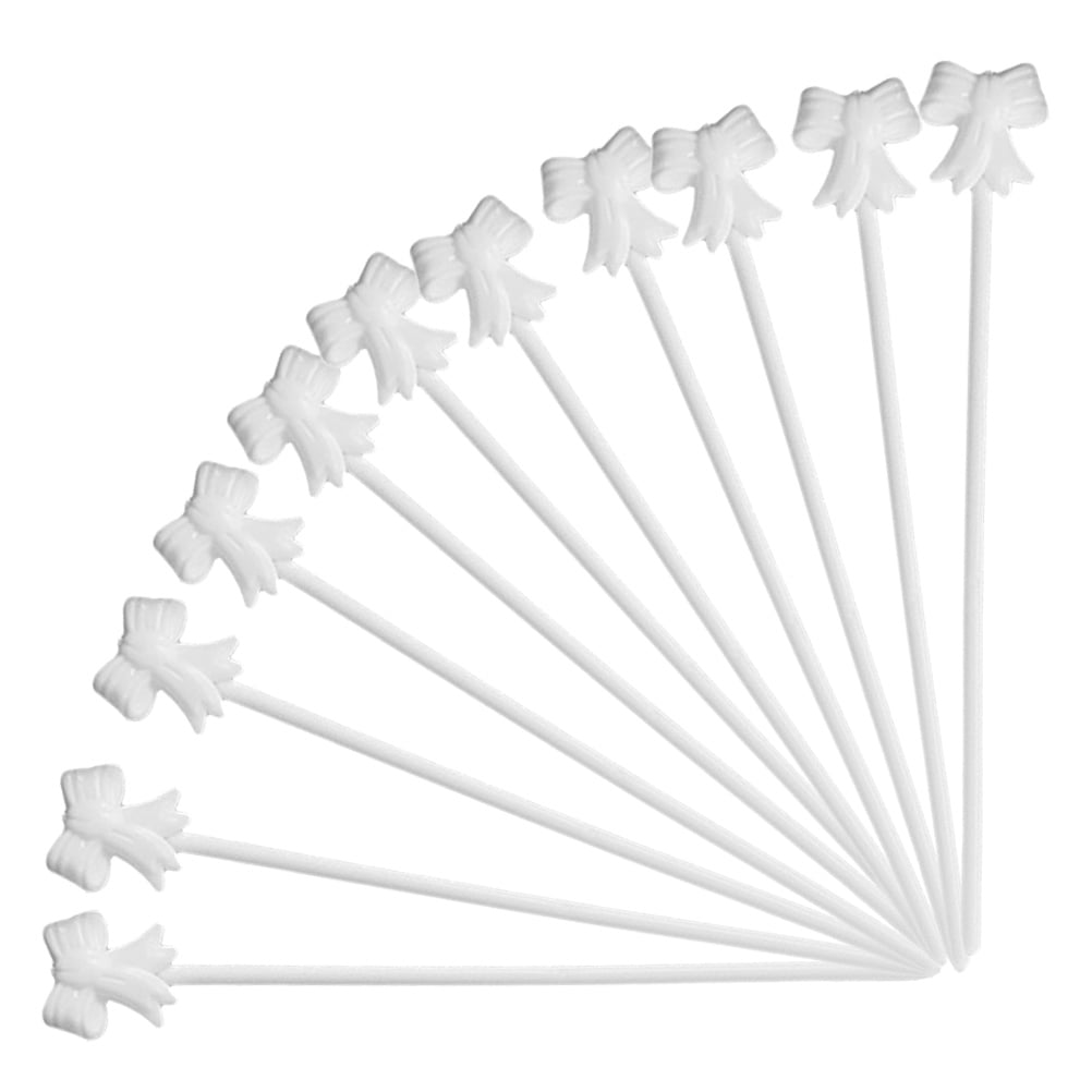 OUNONA 20pcs Balloon Stick Holder Inflatable Balloon Bowknot With White ...