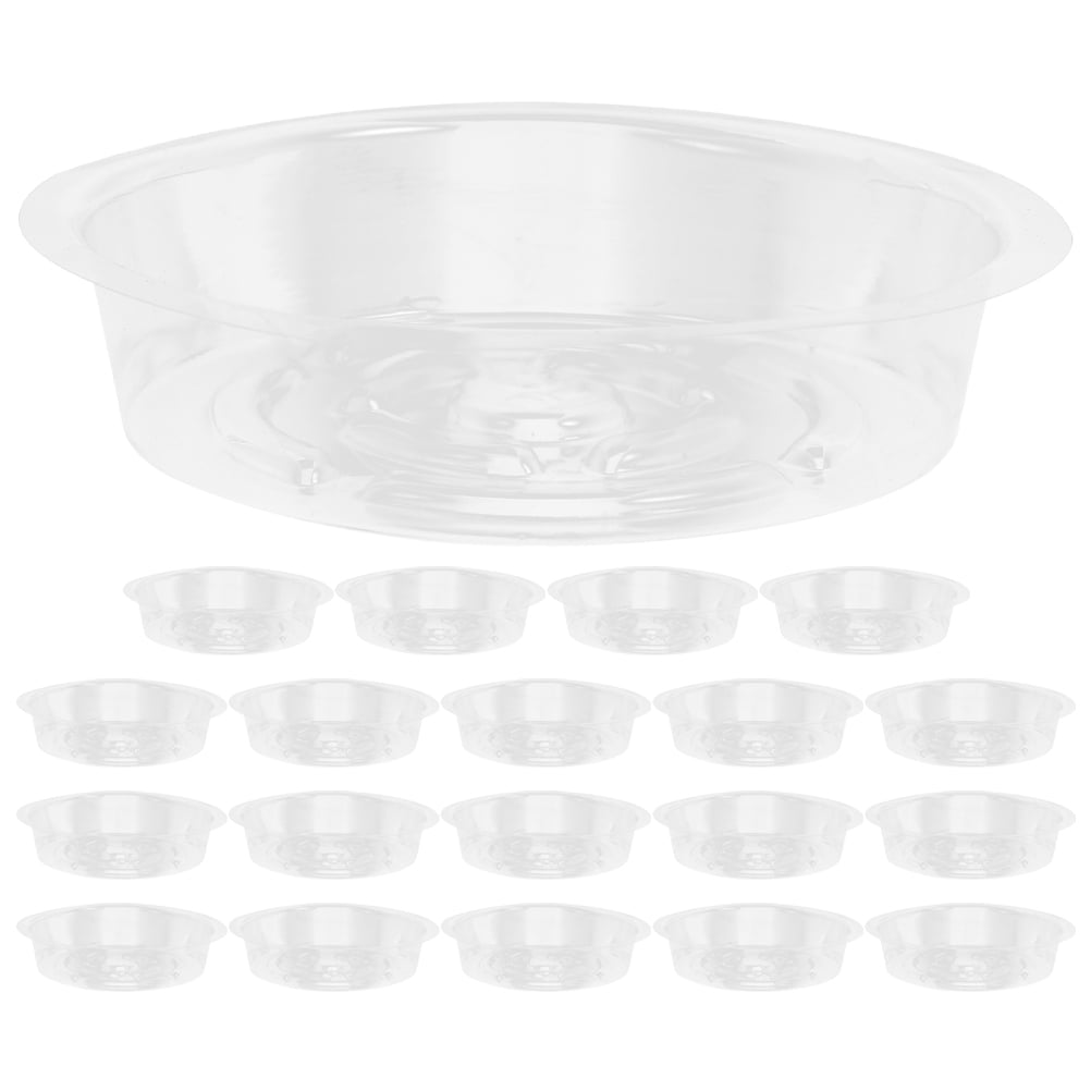 OUNONA 20pcs Clear Plant Saucer Pet Plastic Drip Trays For Pots Round ...