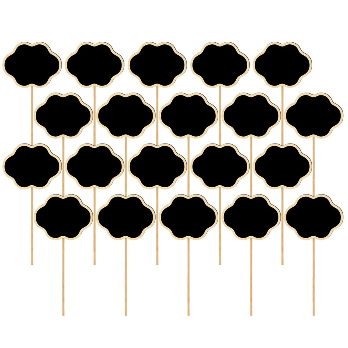 OUNONA 20pcs Cloud Shaped Wooden Mini Blackboard Toppers Message Board ...