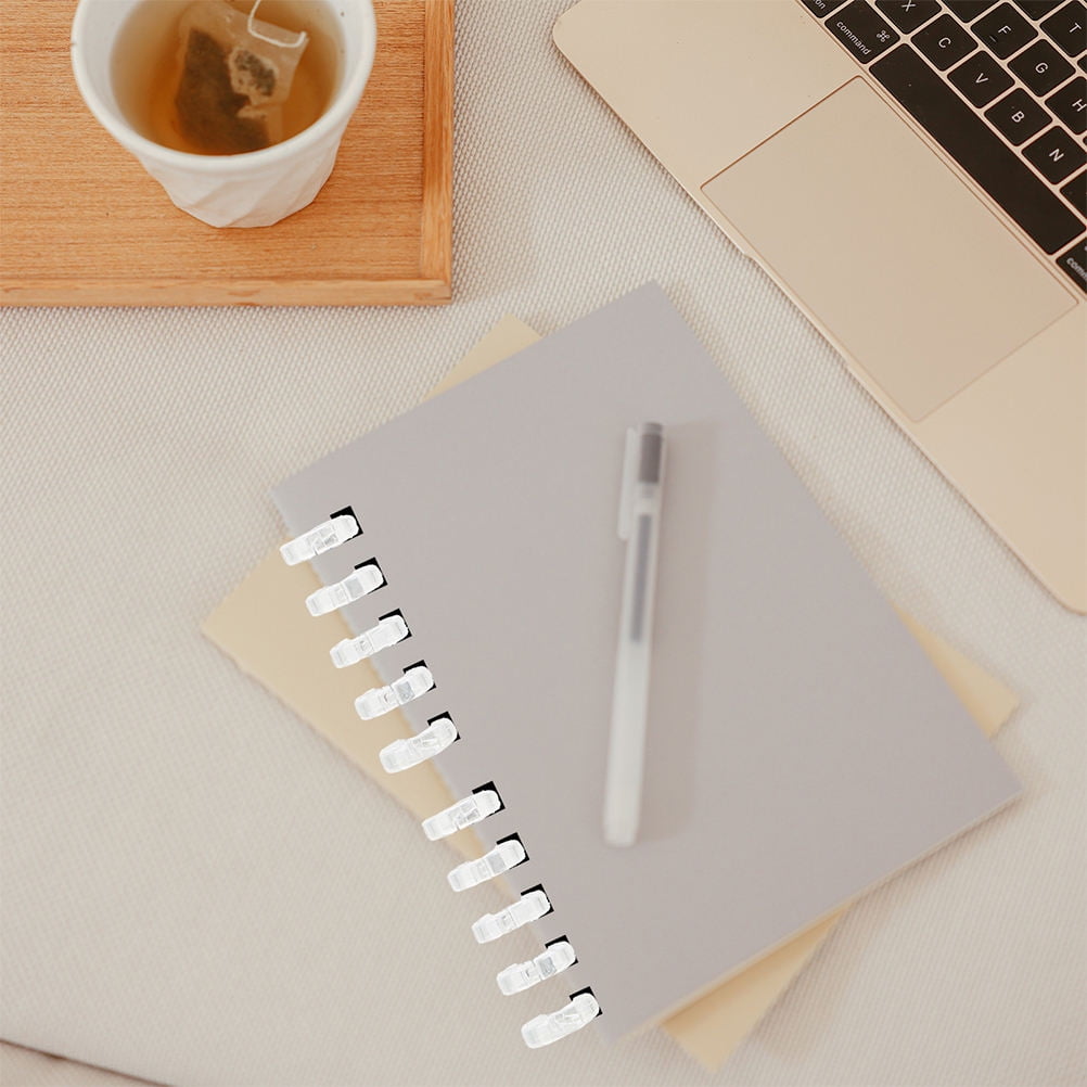 OUNONA 20pcs Detachable 5-Hole Binder Rings for DIY Albums Plastic ...