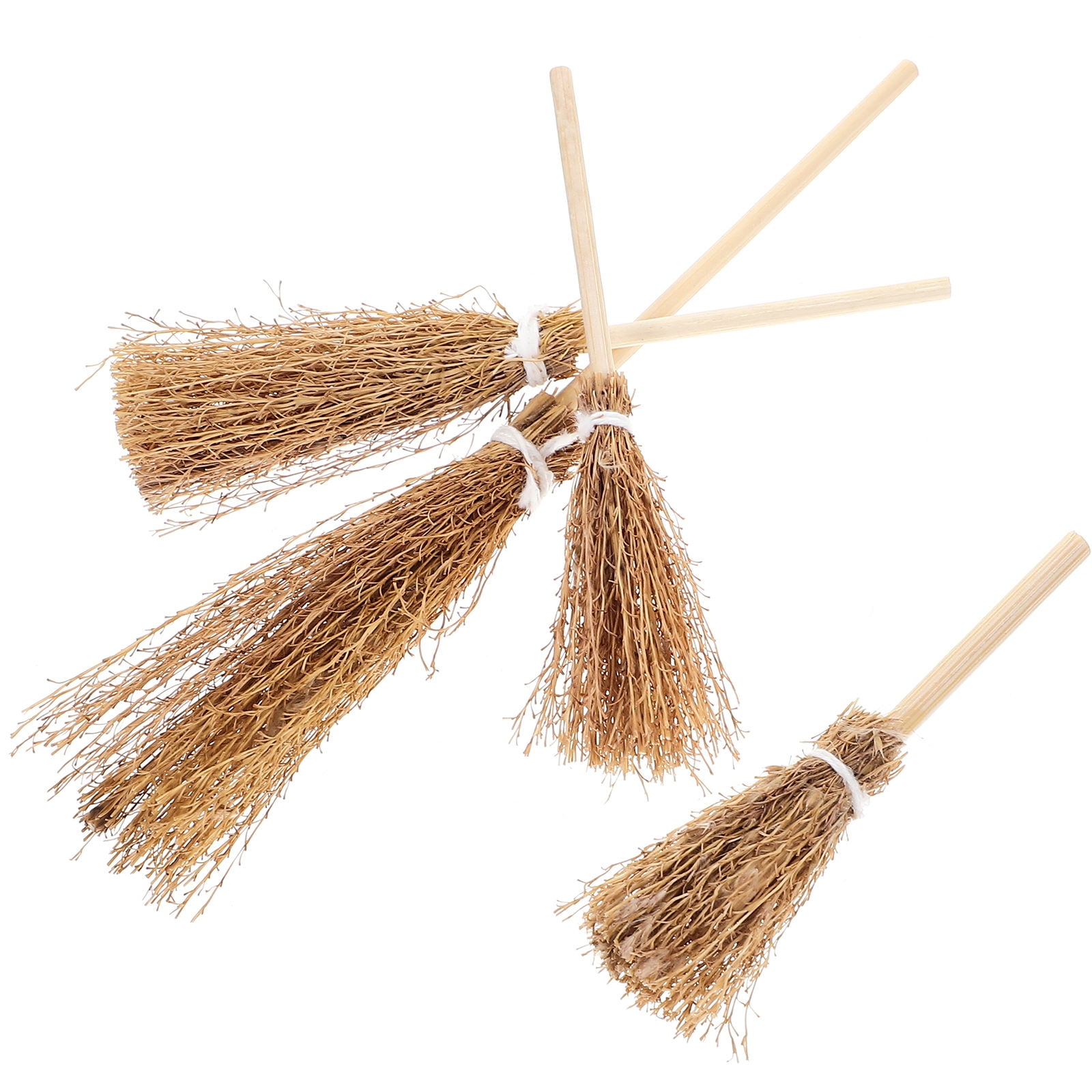 OUNONA 20pcs Doll House Miniature Broom Models Miniature Brooms Props ...