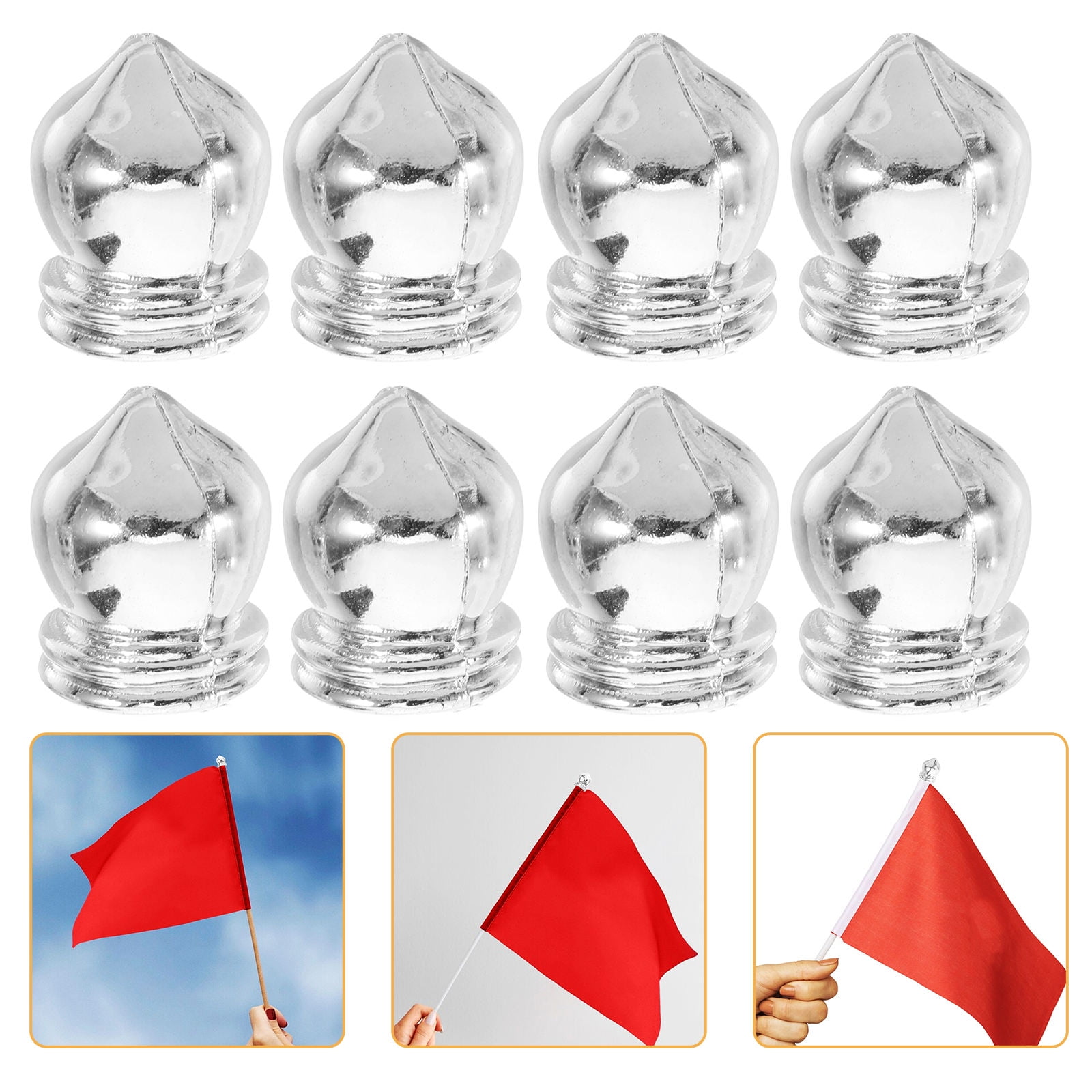 OUNONA 20pcs Flag Balls Flagpole Finials Flagpole Ornaments Flag Pole ...