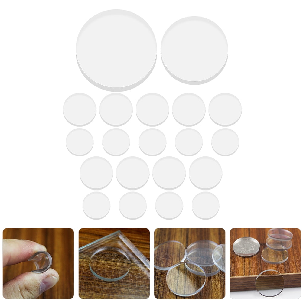 OUNONA 20pcs Glass Table Spacers Table Clear Suction Bumpers Glass ...