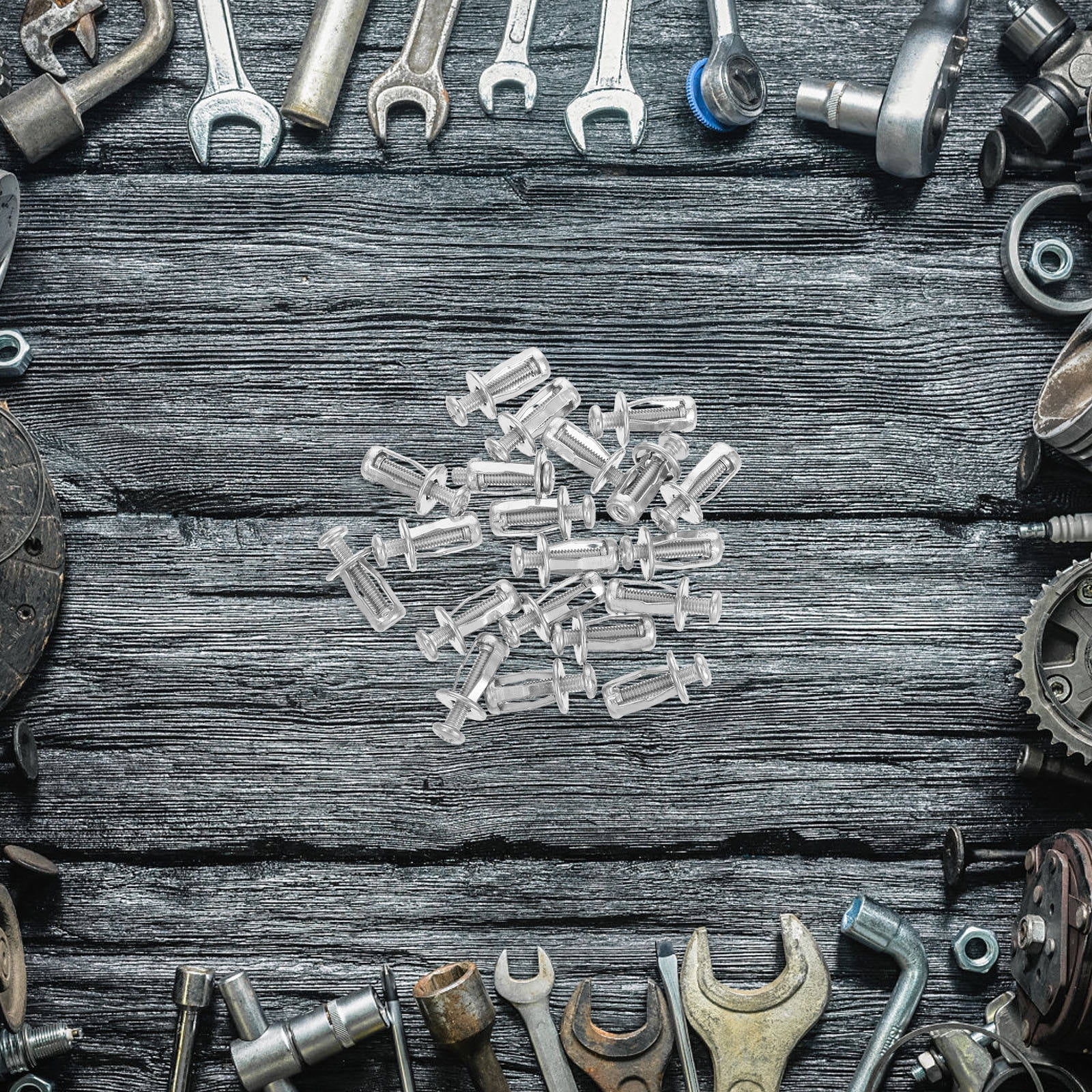 OUNONA 20pcs Hollow Door Anchors And Screws Short Wall Anchors Hollow ...