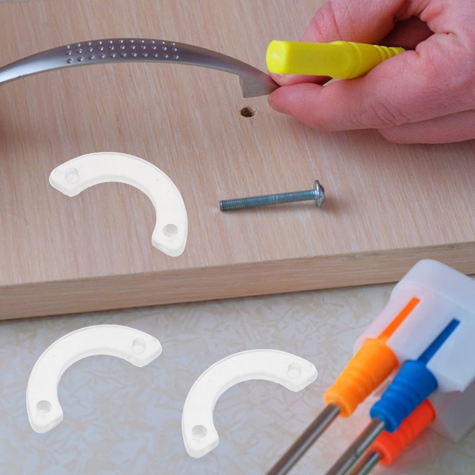 OUNONA 20pcs PVC Plastic Drawer Stopper Non Slip Drawer Stops Clear PVC ...