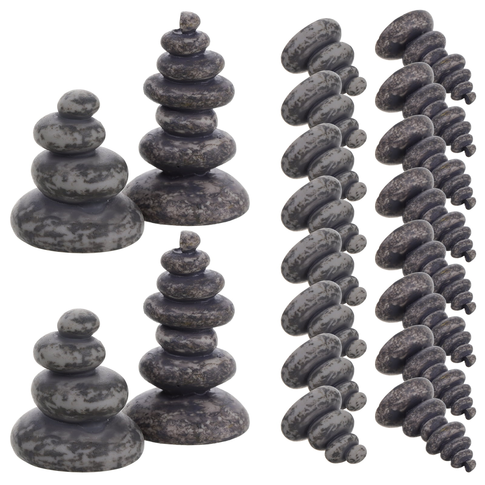 OUNONA 20pcs River Stone Statue Zen Stacked Rock Garden Balancing ...