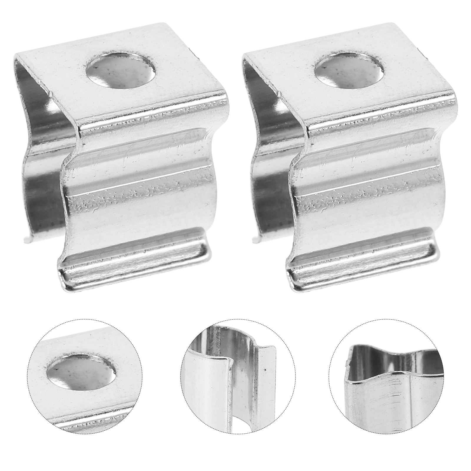 OUNONA 20pcs Tube Accessory Stainless Steel Tube Fixing Clamps Pipe ...