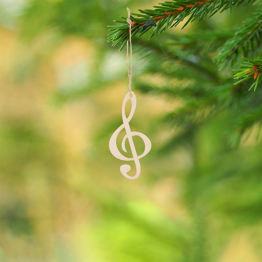 OUNONA 20pcs Unfinished Wood Music Notes Wooden Music Note Hangings ...