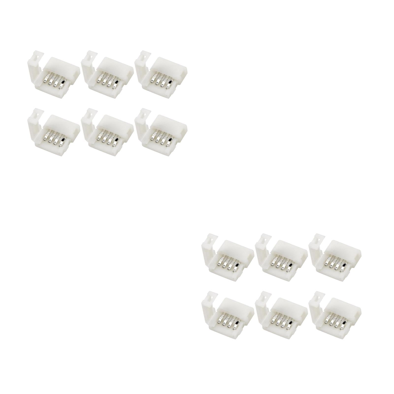OUNONA 24 PCS 5050 4 Pin RGB Corner Connector Corner Clips Buckle LED ...