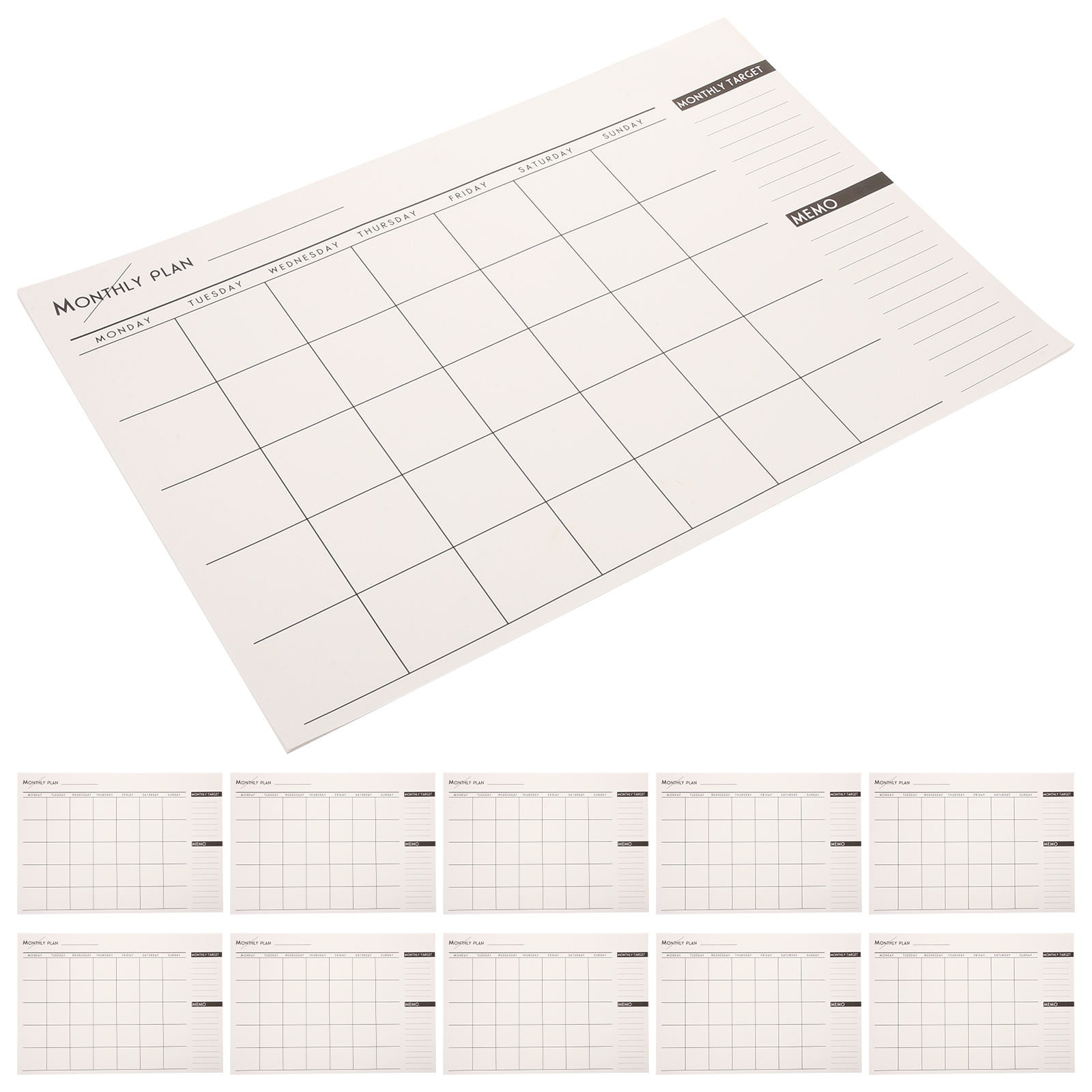 OUNONA 24 Pcs Simple A3 Monthly Daily Schedule Organizer Memo Schedule ...