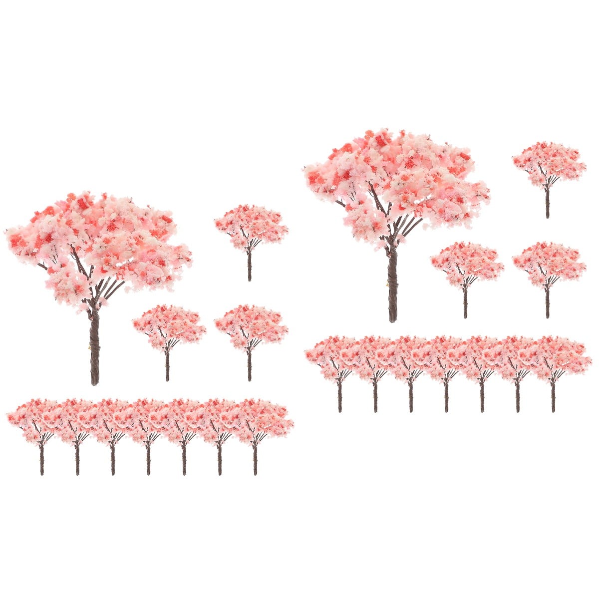 OUNONA 24 pcs Model Park Street Diorama Scenery Layout Miniature ...