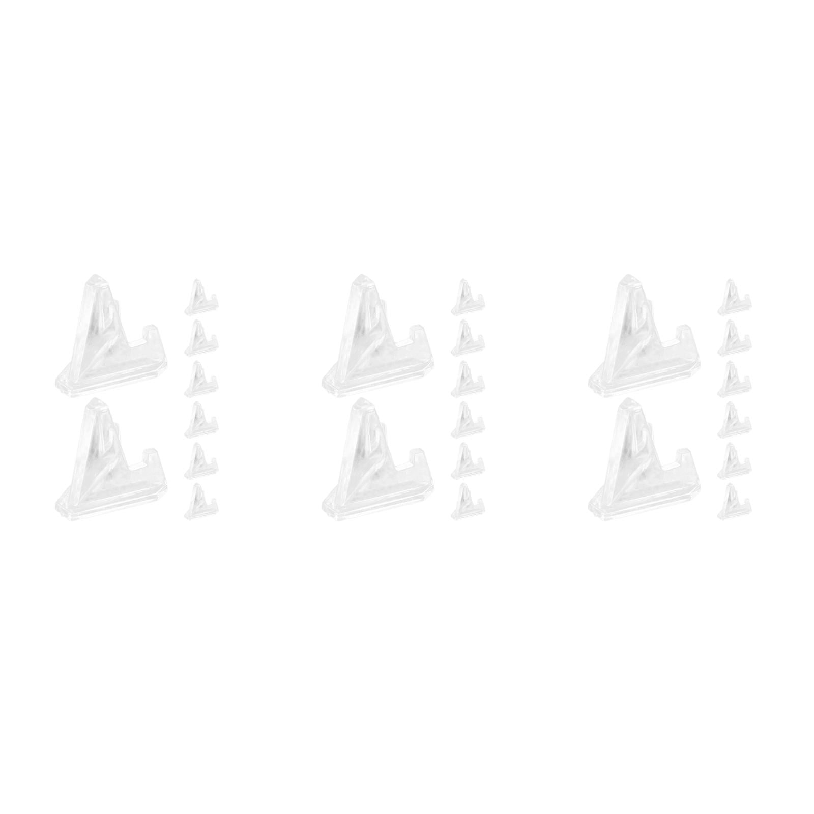 OUNONA 24 pcs Small Display Stand Clear Coin Display Holders Mini Easel ...