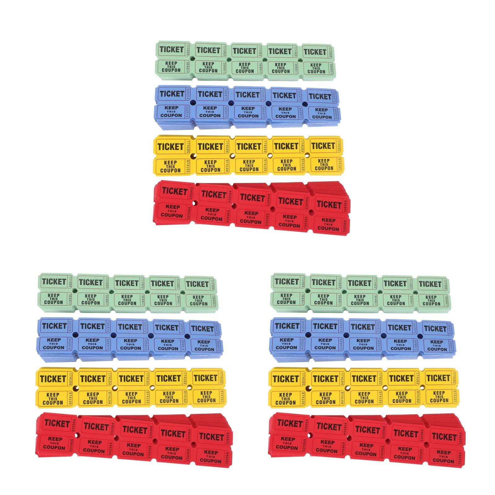 OUNONA 2400 Pcs Paper Game Tickets Raffle Tickets Party Game Accessory ...