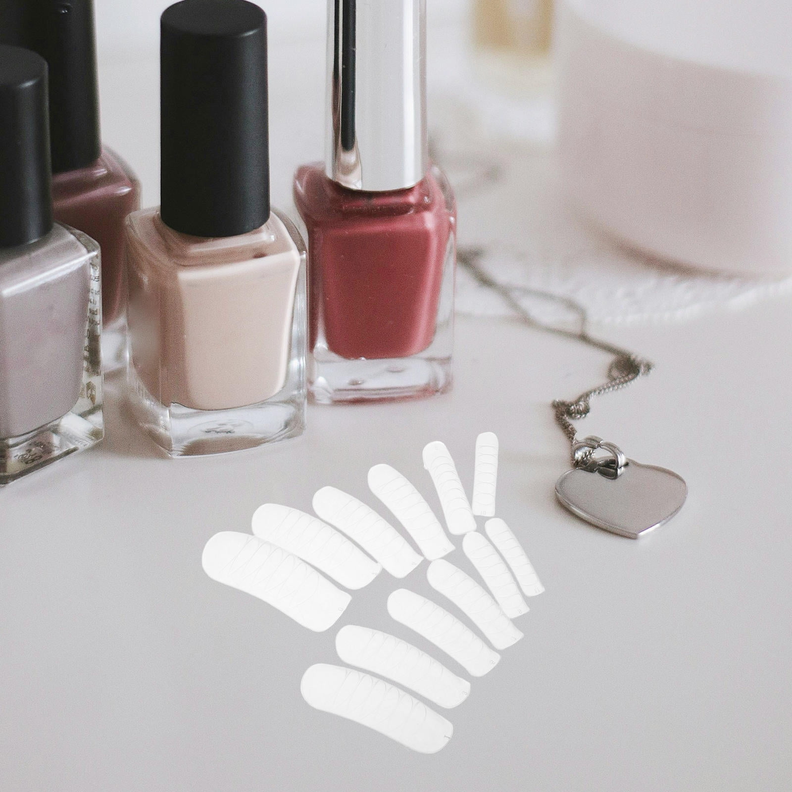 OUNONA 240pcs Clear Nail Extension Tips Plastic Curved Nail Tips with ...