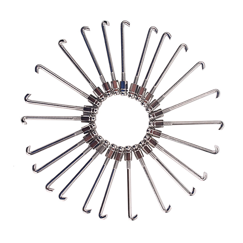 OUNONA 24Pcs Durable Silver Banjo Hooks Metal Parts Fits Most Modern ...