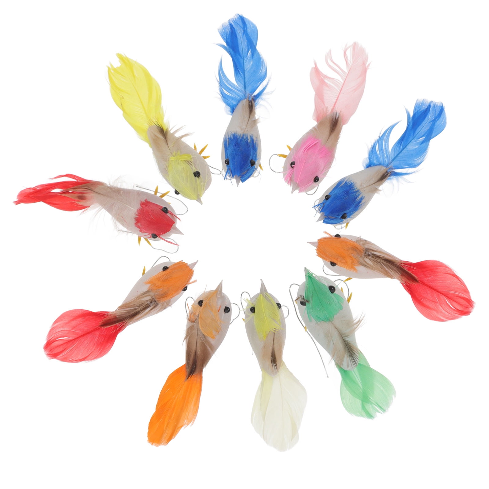 OUNONA 24pcs Bird Decorations Home Artificial Birds Crafts Small Foam ...