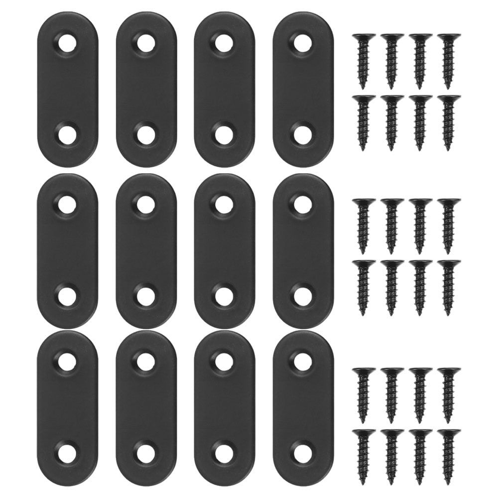 OUNONA 24pcs Flat Mending Plate 40mm Flat Straight Braces Stainless ...