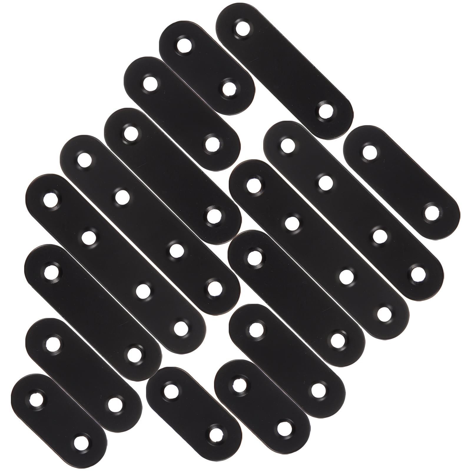 24pcs Black Metal Flat Brackets for Home Use Sturdy and Durable Perfect ...