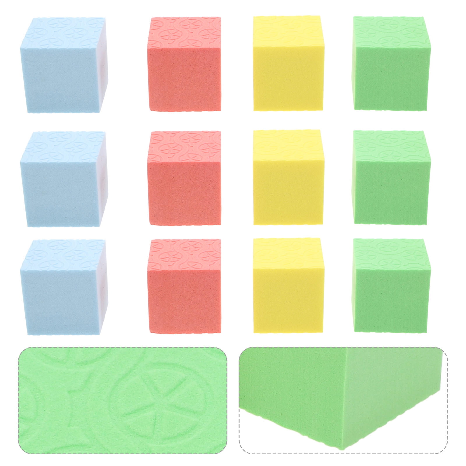 OUNONA 24pcs Foam Counting Block Soft Rainbow Math Counters Cubes 1.38 ...