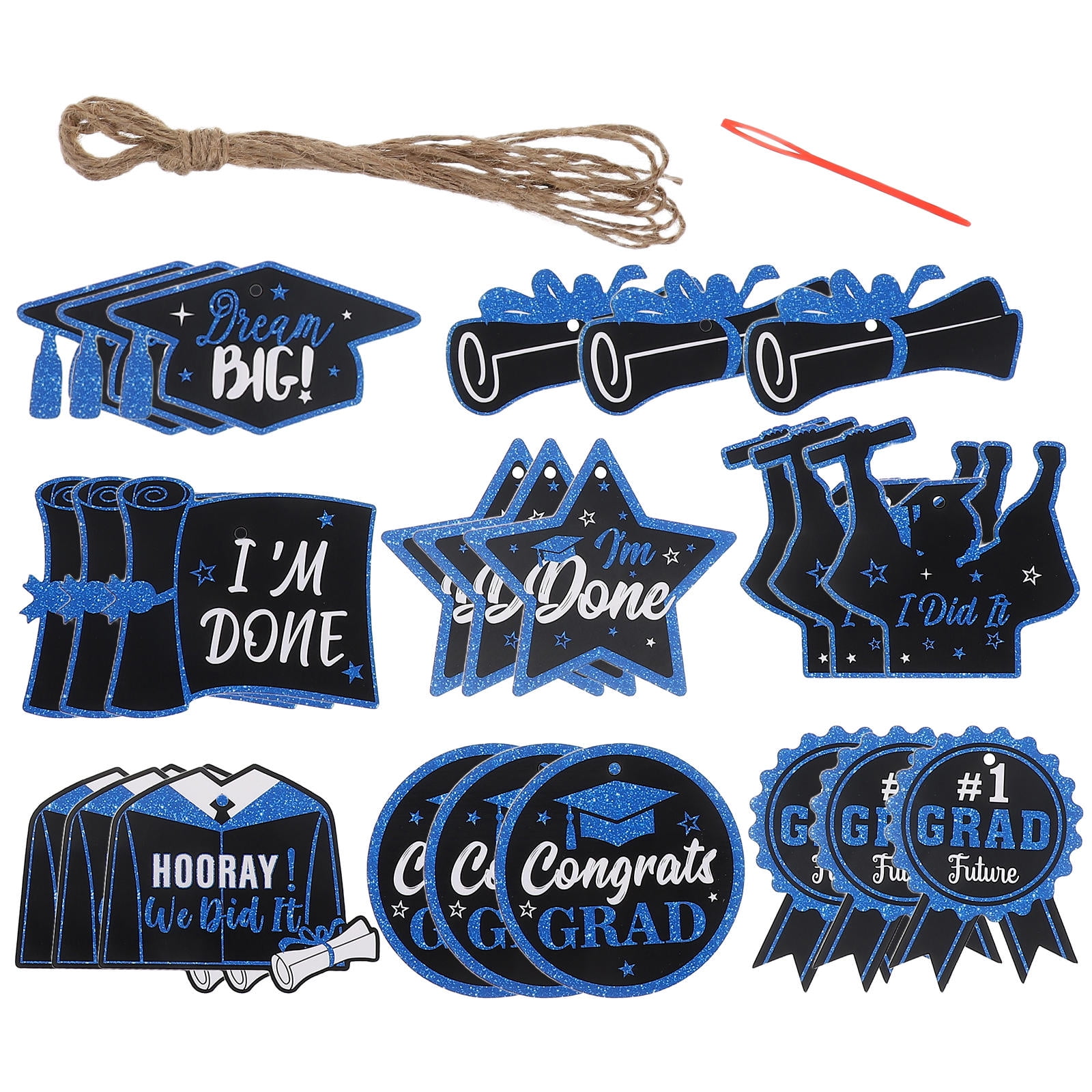 OUNONA 24pcs Graduation Hanging Tags 2025 Graduation Party Decorations ...