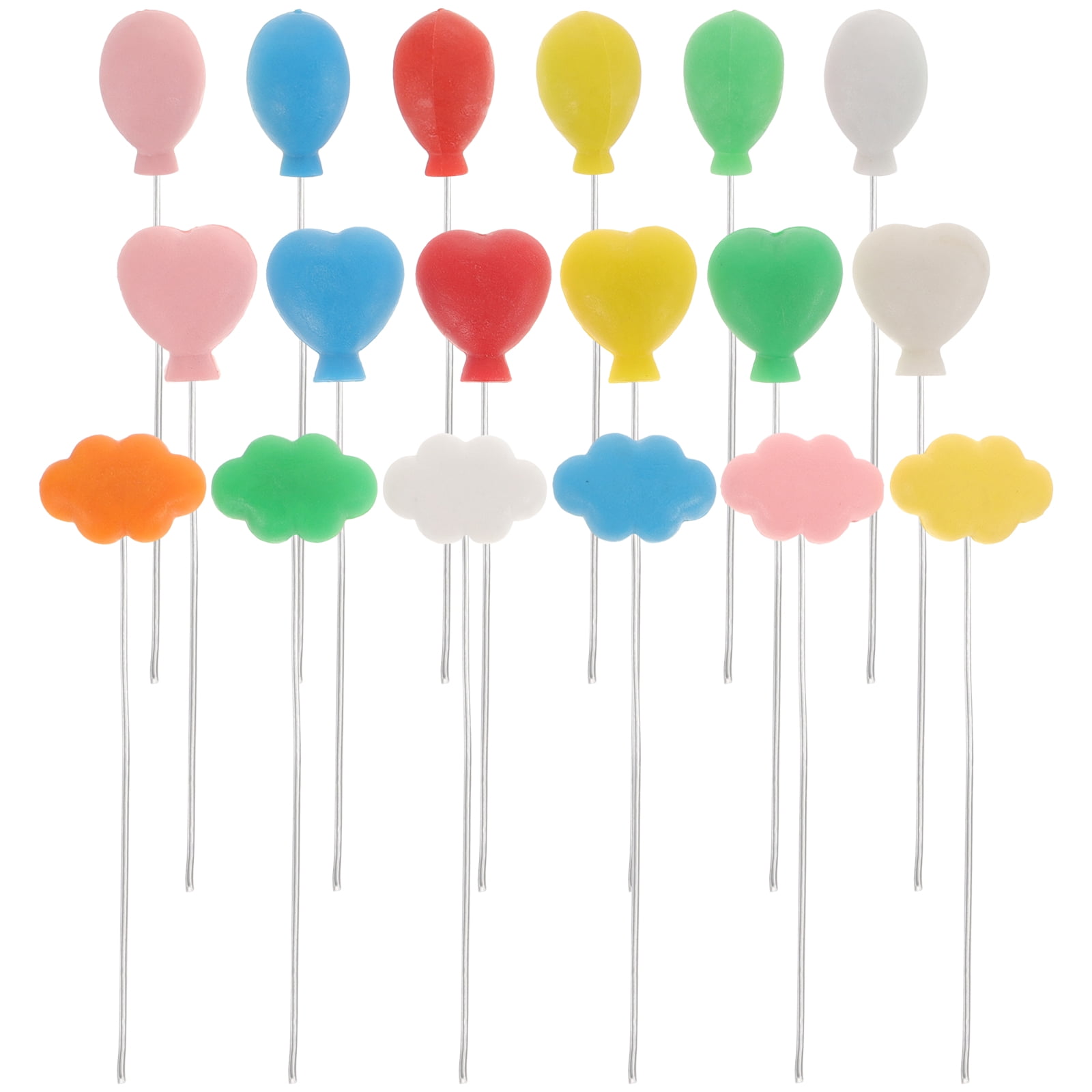 OUNONA 24pcs Mini Balloons for Dollhouse Decorations, Cake Picks ...