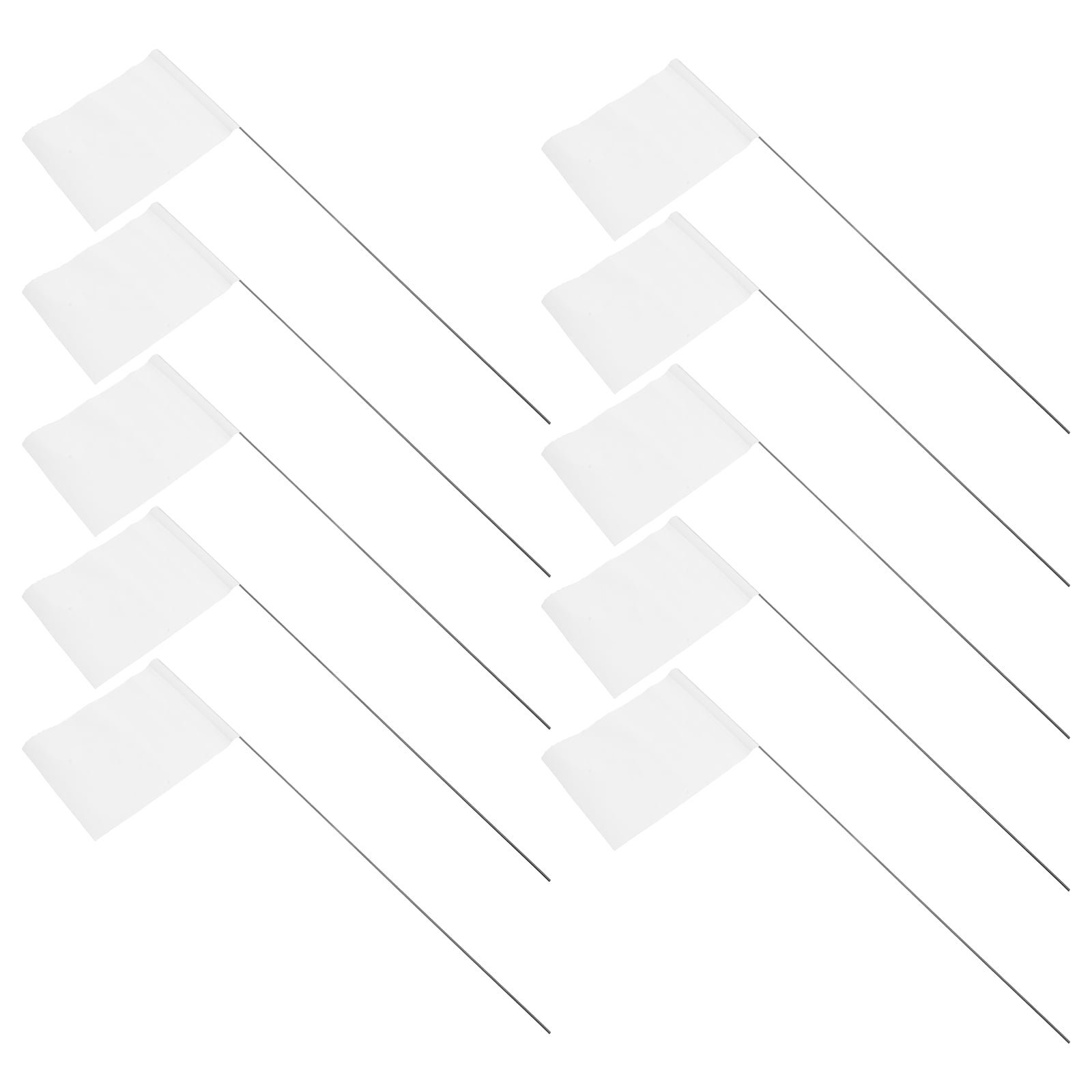 OUNONA 24pcs PVC Marking Flags with 15 inch Stainless Steel Stakes for ...