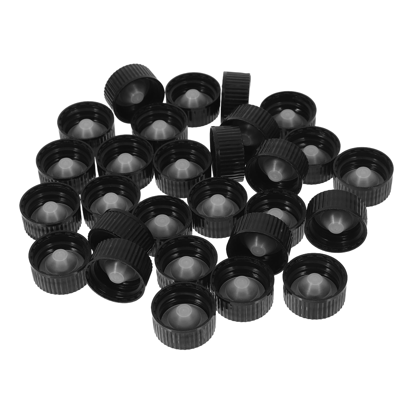 FOLOYORI Tight Seal Bottle Caps Plastic Black 24Set Users Of Essential ...