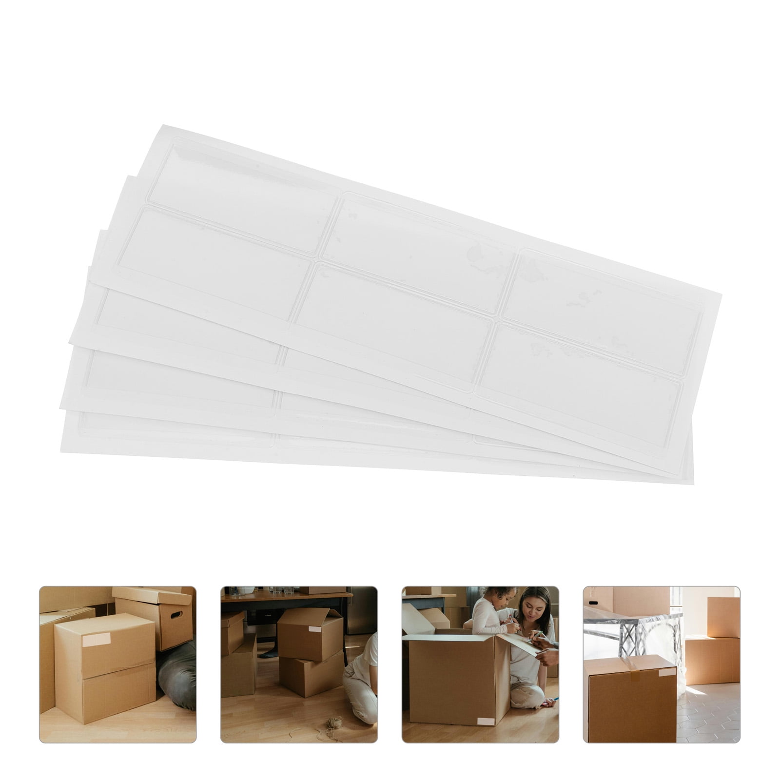 WEAVILUX Rectangular Self-Adhesive PVC Label Holders for Home ...