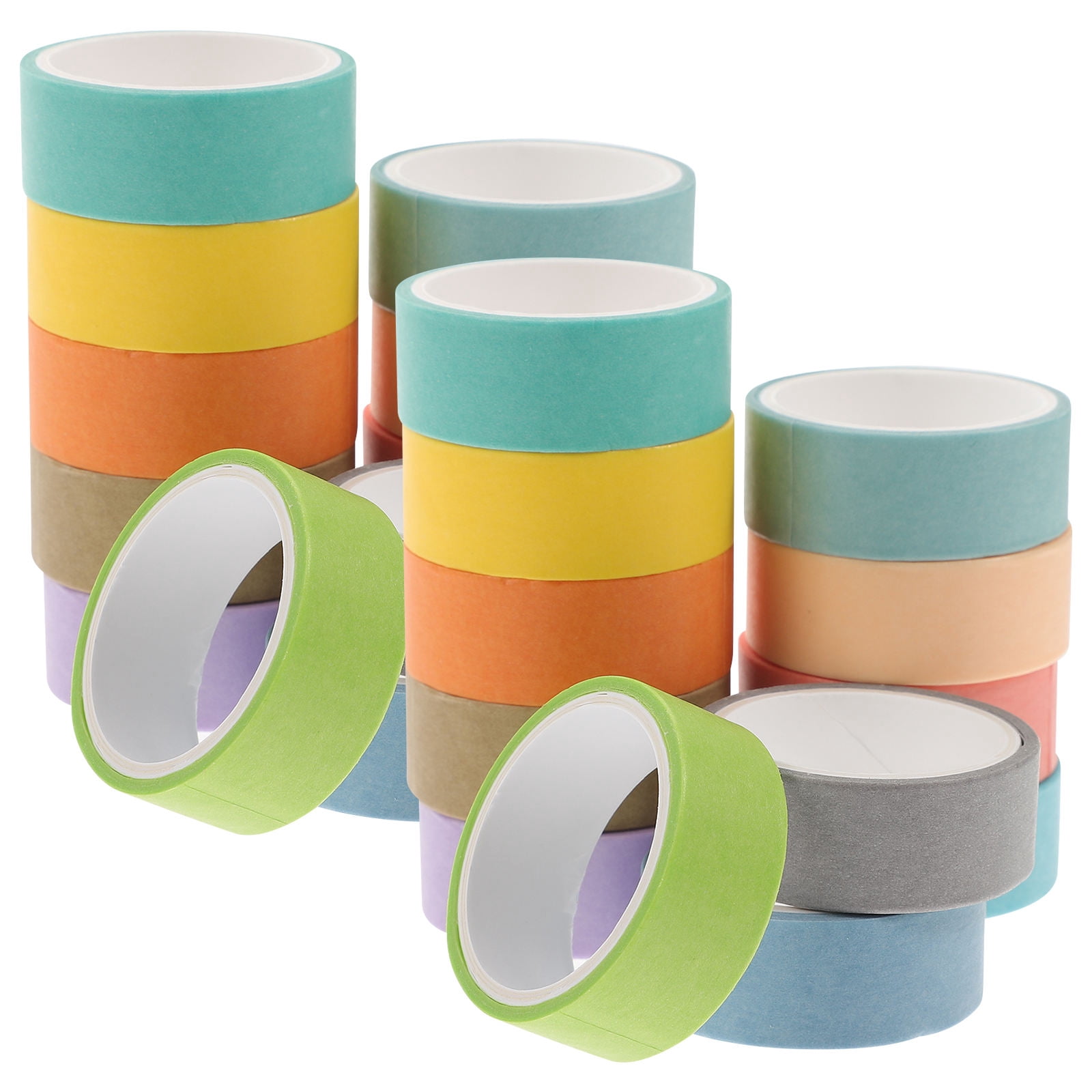OUNONA 24Pcs Decorative Washi Tape Rolls in Assorted Colors for ...