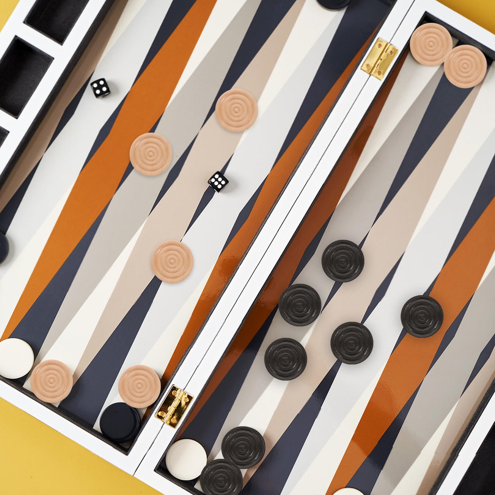 OUNONA 24pcs Wooden Chess Pieces Wooden Checkers Piece Backgammon Chess Pieces Entertainment ...