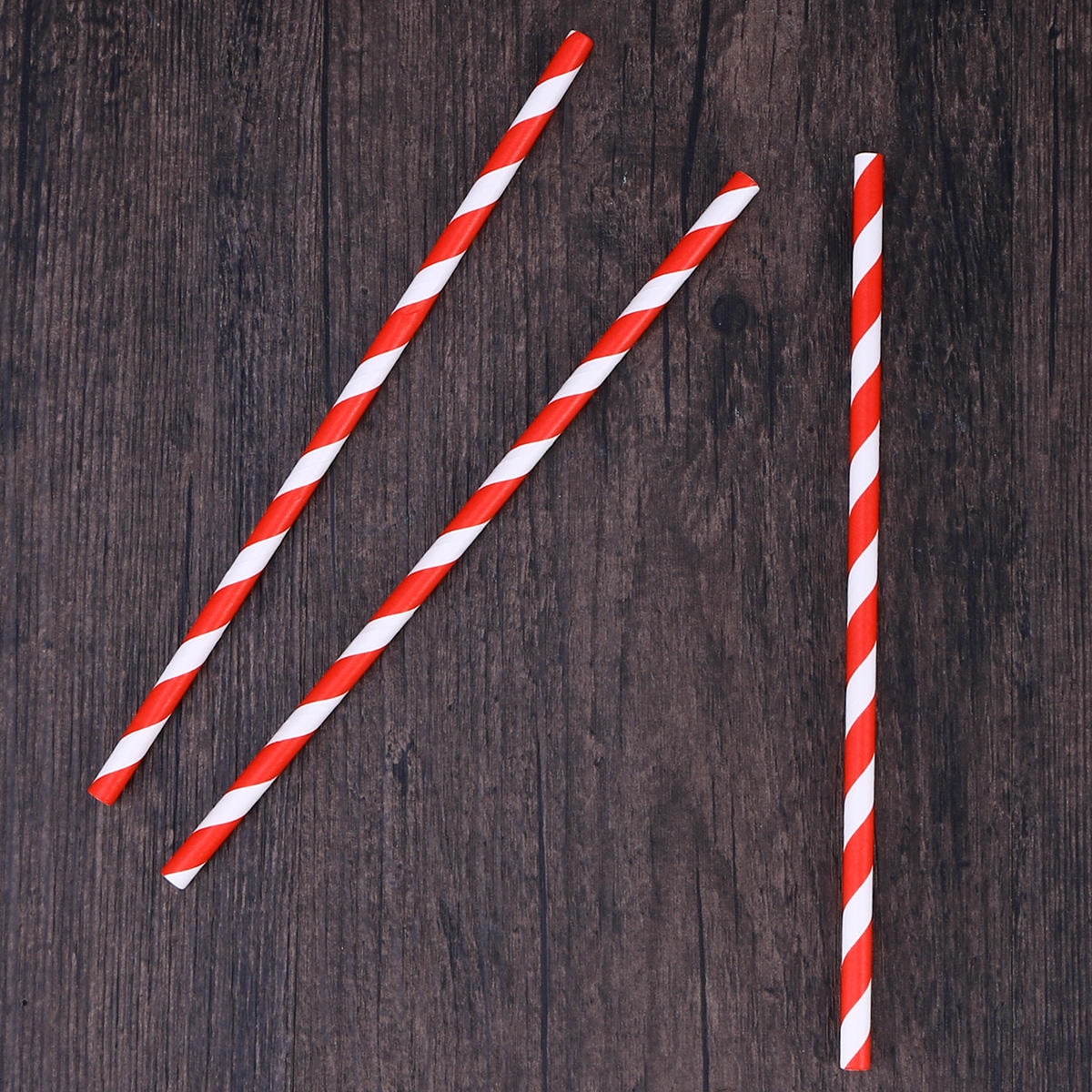 OUNONA 25 PCS Pink Strip Paper Straws Drinking for Baby Shower Weddings ...