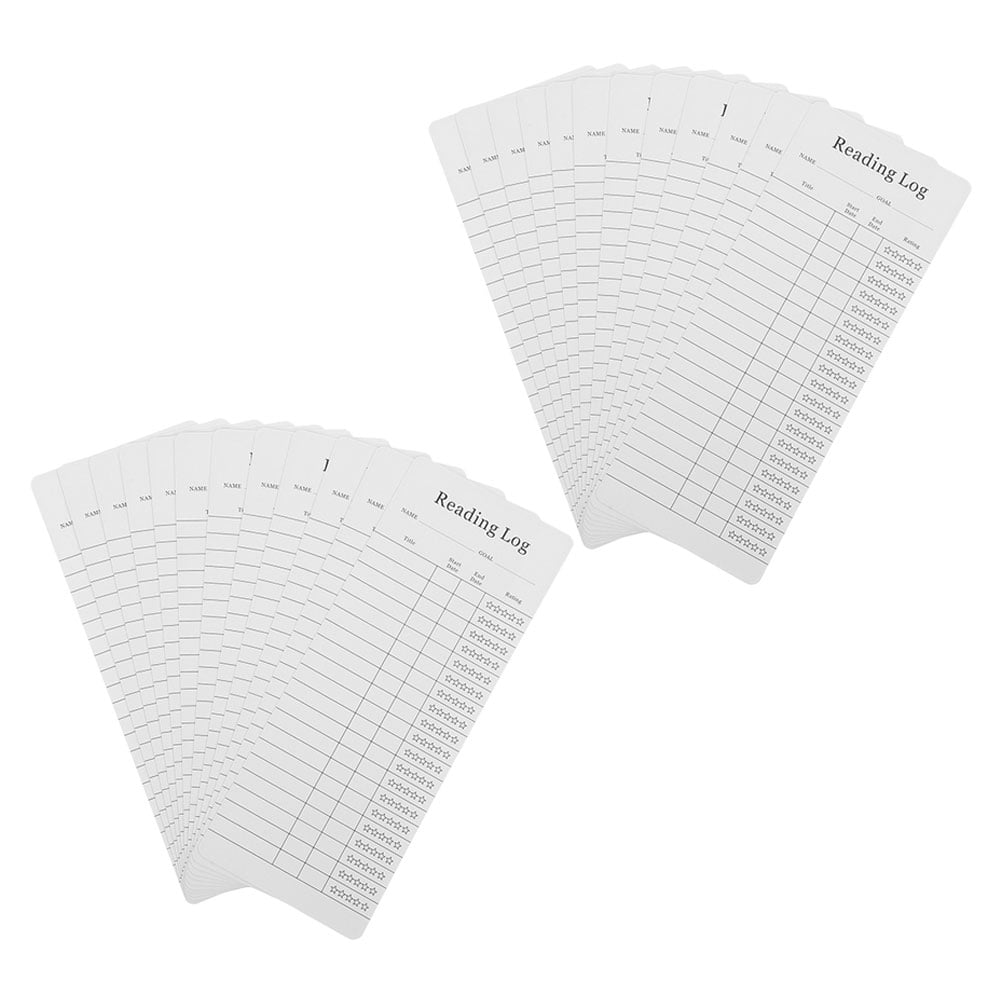OUNONA 25 Pack White Coated Paper Bookmarks for Reading Log and ...