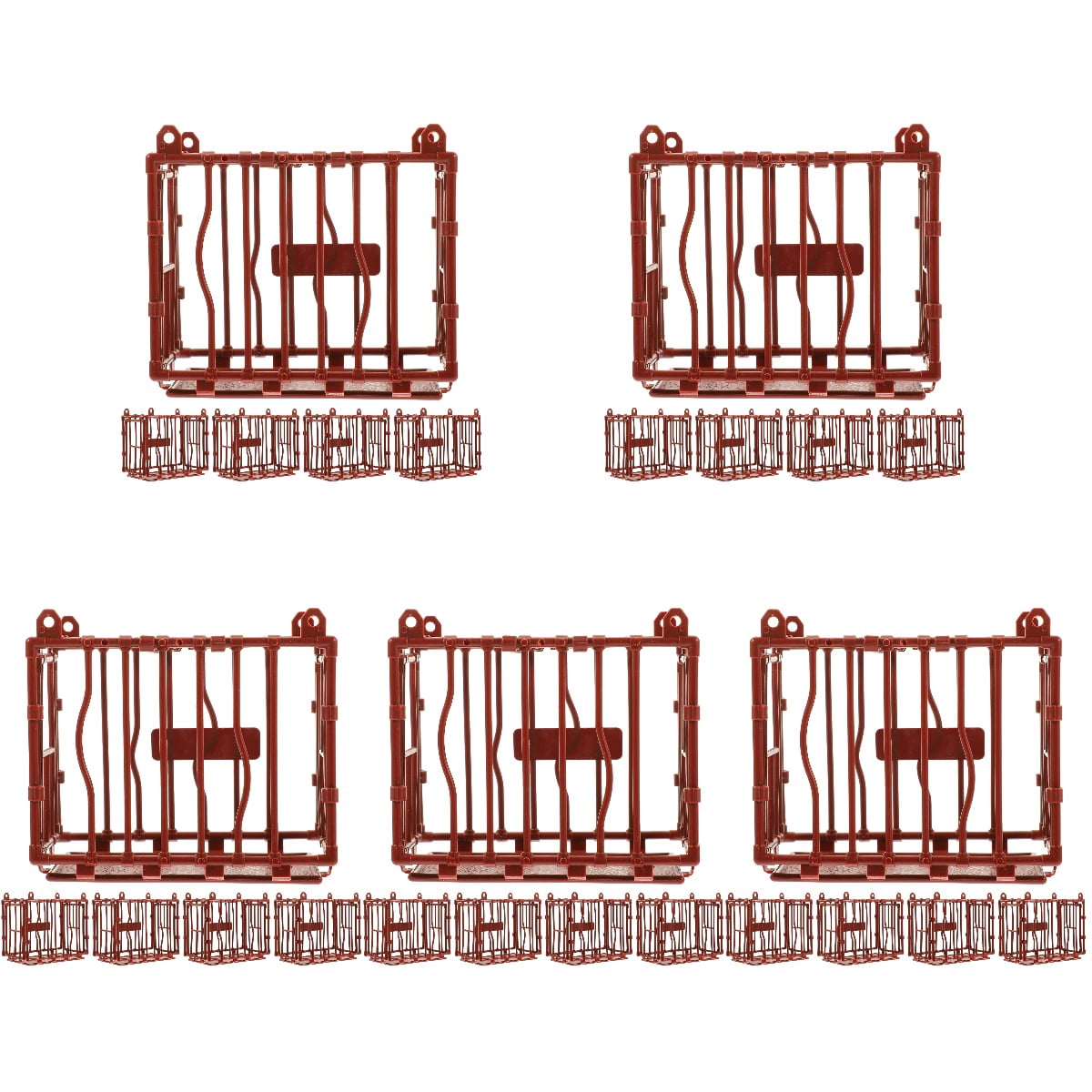 OUNONA 25 Pcs Mini House Animal Cage Miniature Animal Pet Cage Prop ...