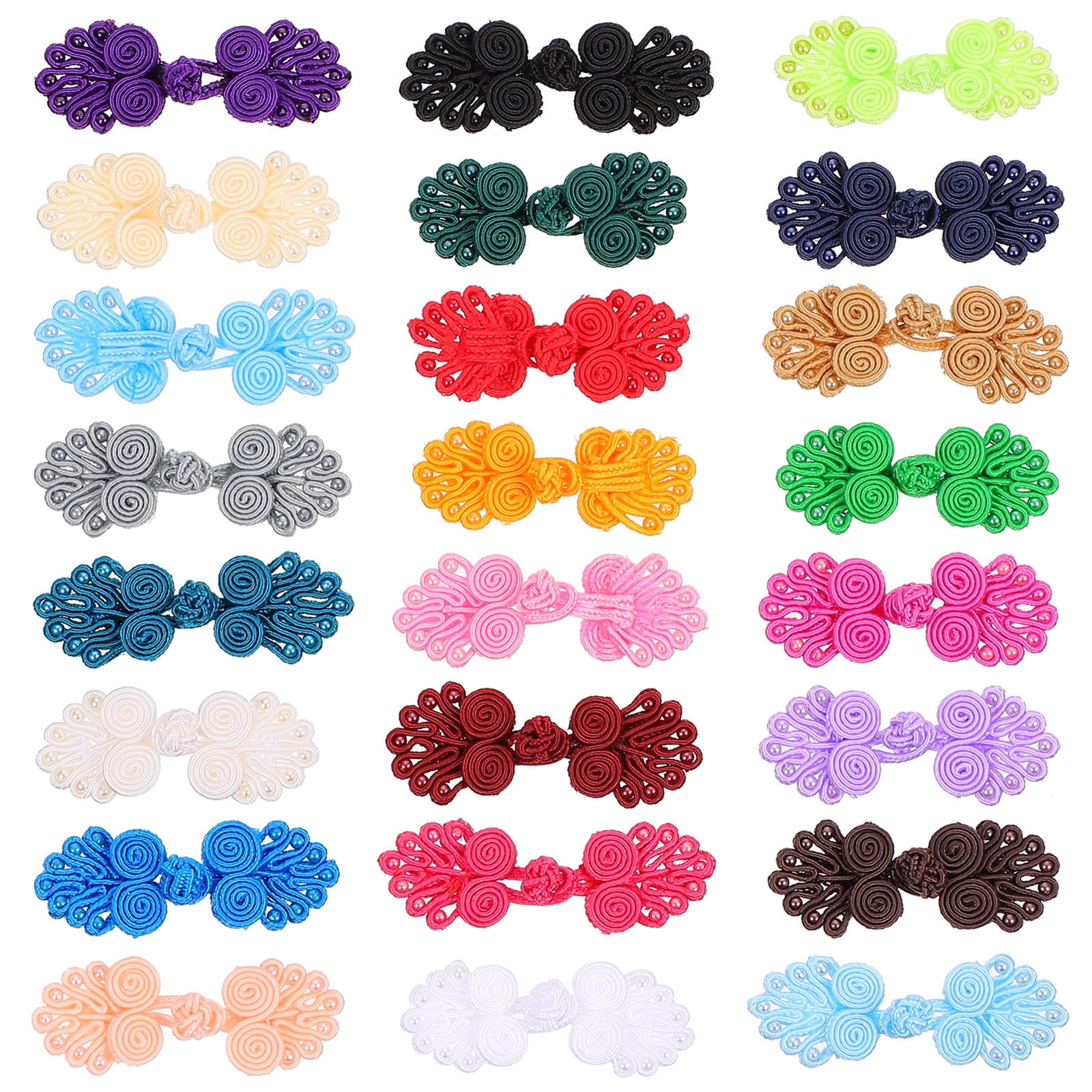 OUNONA 25 Pcs Chinese Culture Buttons Polypropylene Fiber Fastener for ...