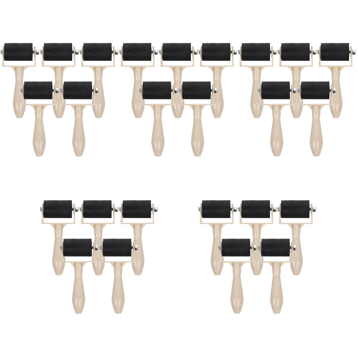 OUNONA 25 Pcs Rubber Rollers Ink Applicator Roller Printmaking Painting Roller Hand Roller Tool ...